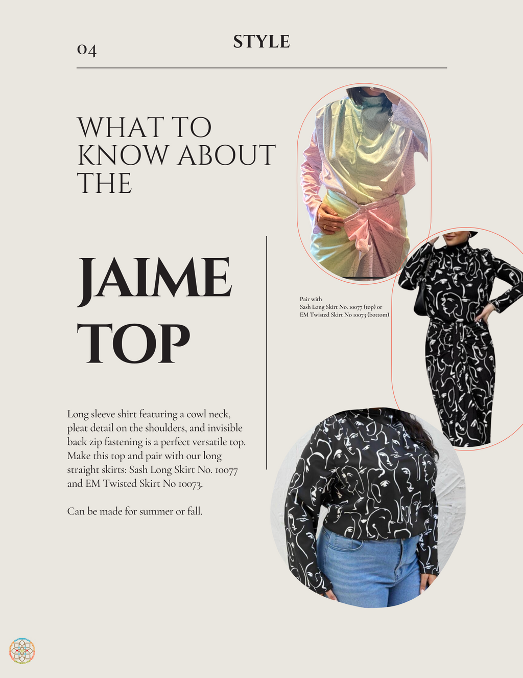 Jaime Top Patterns – Yabbey